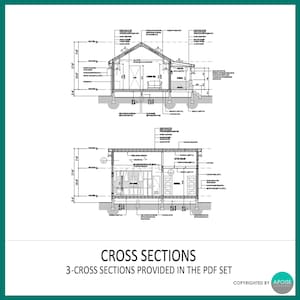 31'x21' Tiny House Plans 1bedroom Cabin W/porch Crawl Space Foundation House Design Plans ...