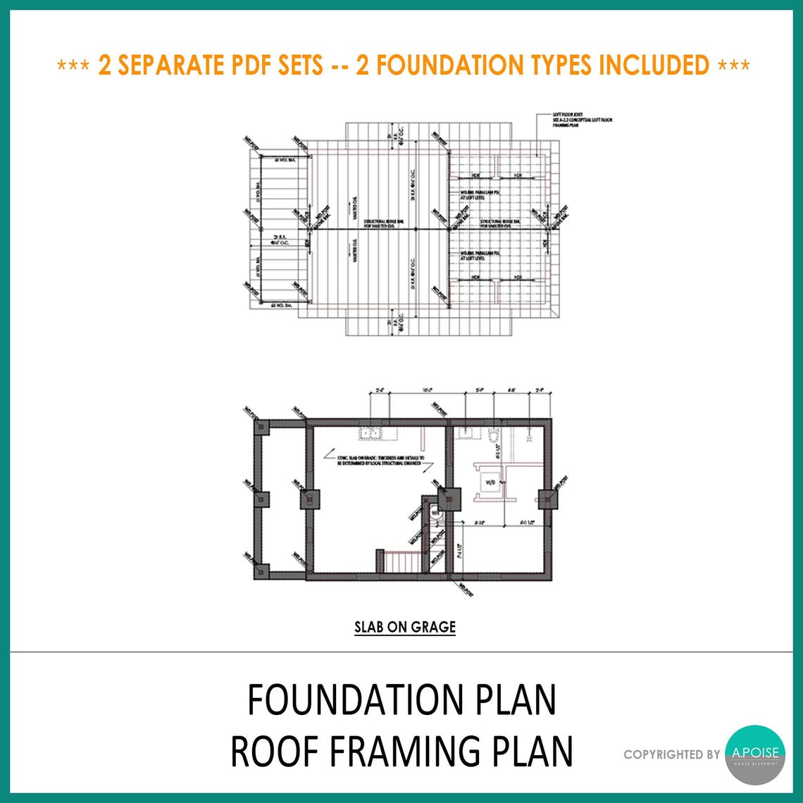 21'x32' House Plans - Loft Cabin Plan Blueprint, Small House Floor Plan ...