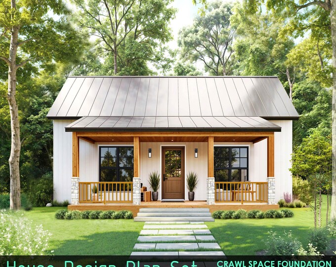 32x28 House -- 1-bedroom 1-bath -- 824 Sq Ft -- PDF Floor Plan ...