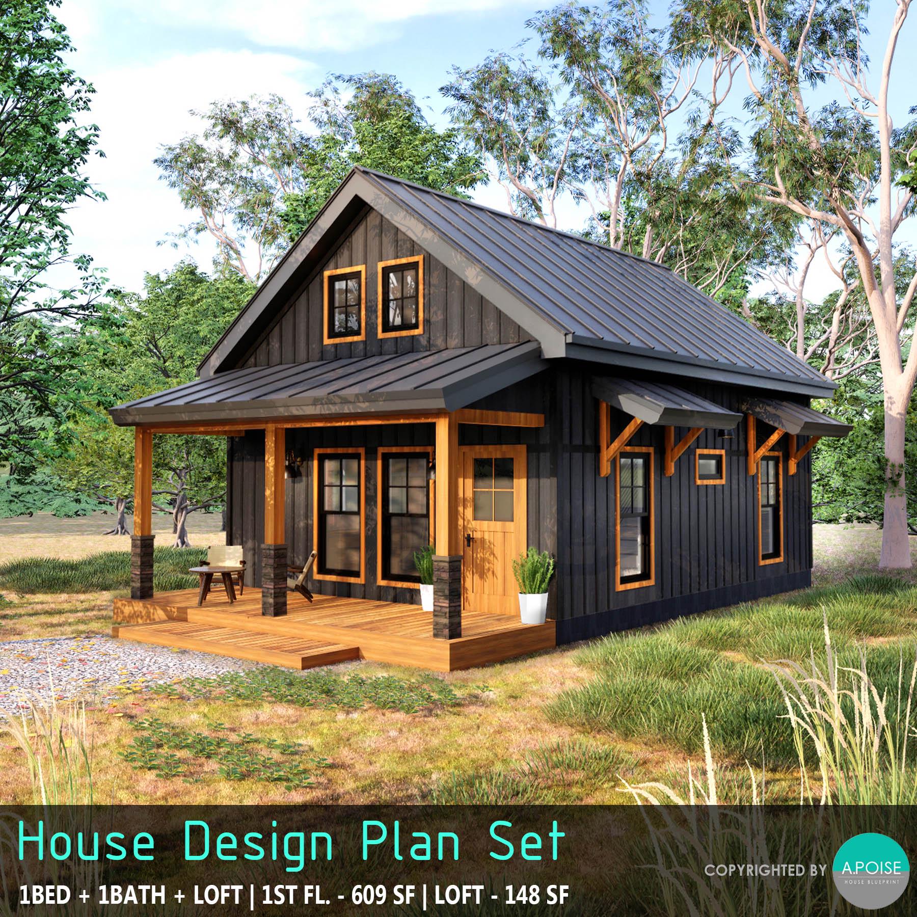 Full Set With Loft Cabin Floor Plans