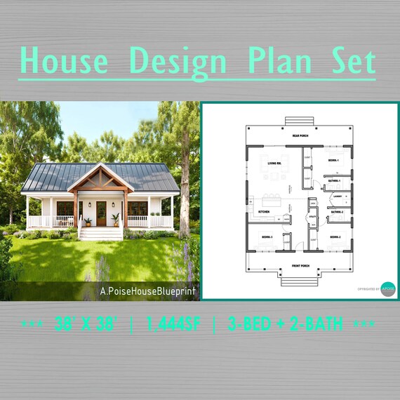 T Shape Small Farmhouse Plans