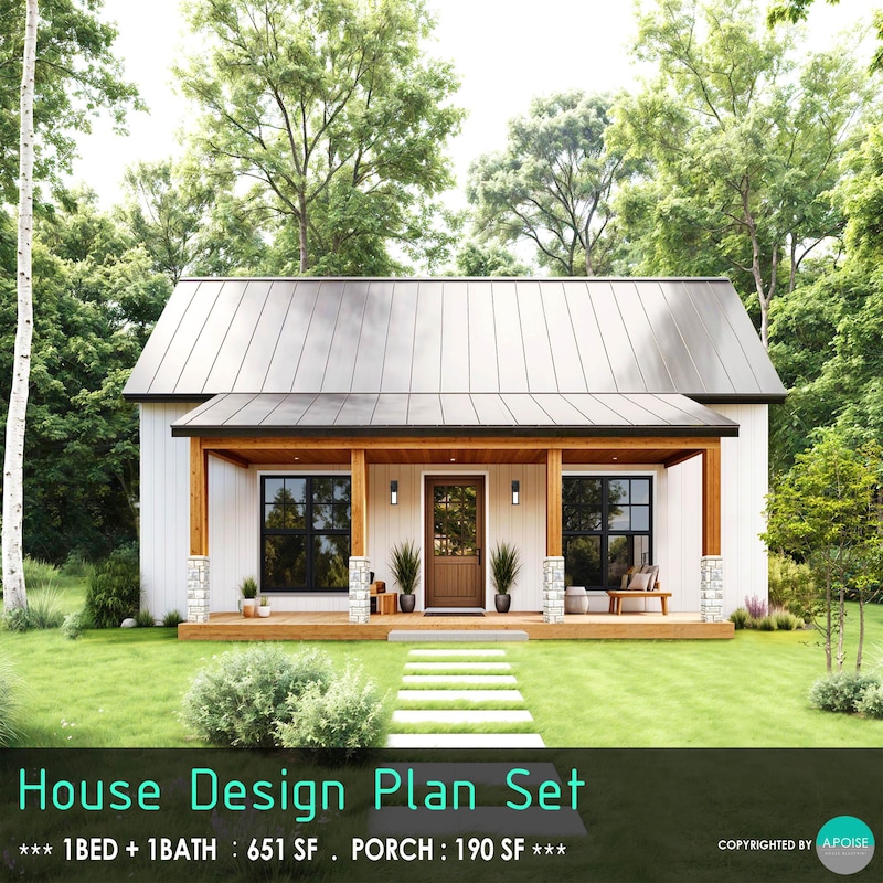 Tiny House Plans 1 Bedroom - Etsy