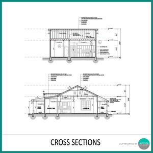 33'x38' House Plans 2bed 1bath House: 1,254SF Farmhouse Cabin Plan ...