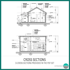 31'x21' Tiny House Plans 1bedroom House W/porch - House Floor Plans Design Plans - Custom Home ...