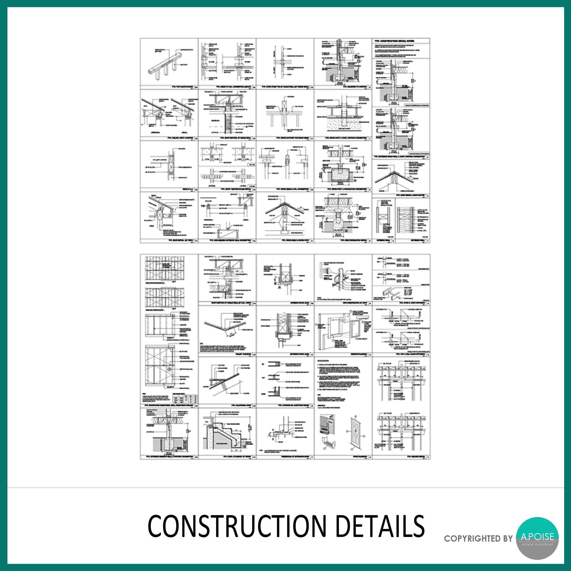 21'x32' House Plans - Cabin Plan Blueprint, Small House Floor Plan (PDF ...