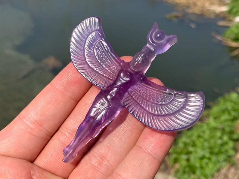3''+ Natural Purple Fluorite Quartz,quartz Crystal,crystal Angel,angel ...