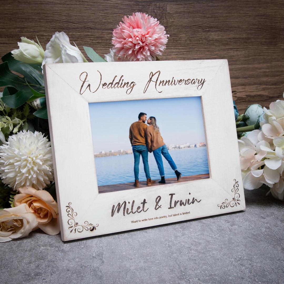 Wedding Anniversary Photo Frame - Personalized Gift for Couples - Etsy