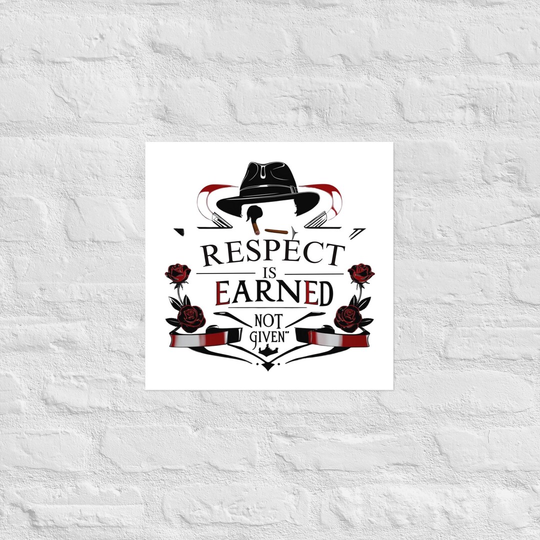 Godfather Poster - Respect is Earned Wall Art - Etsy