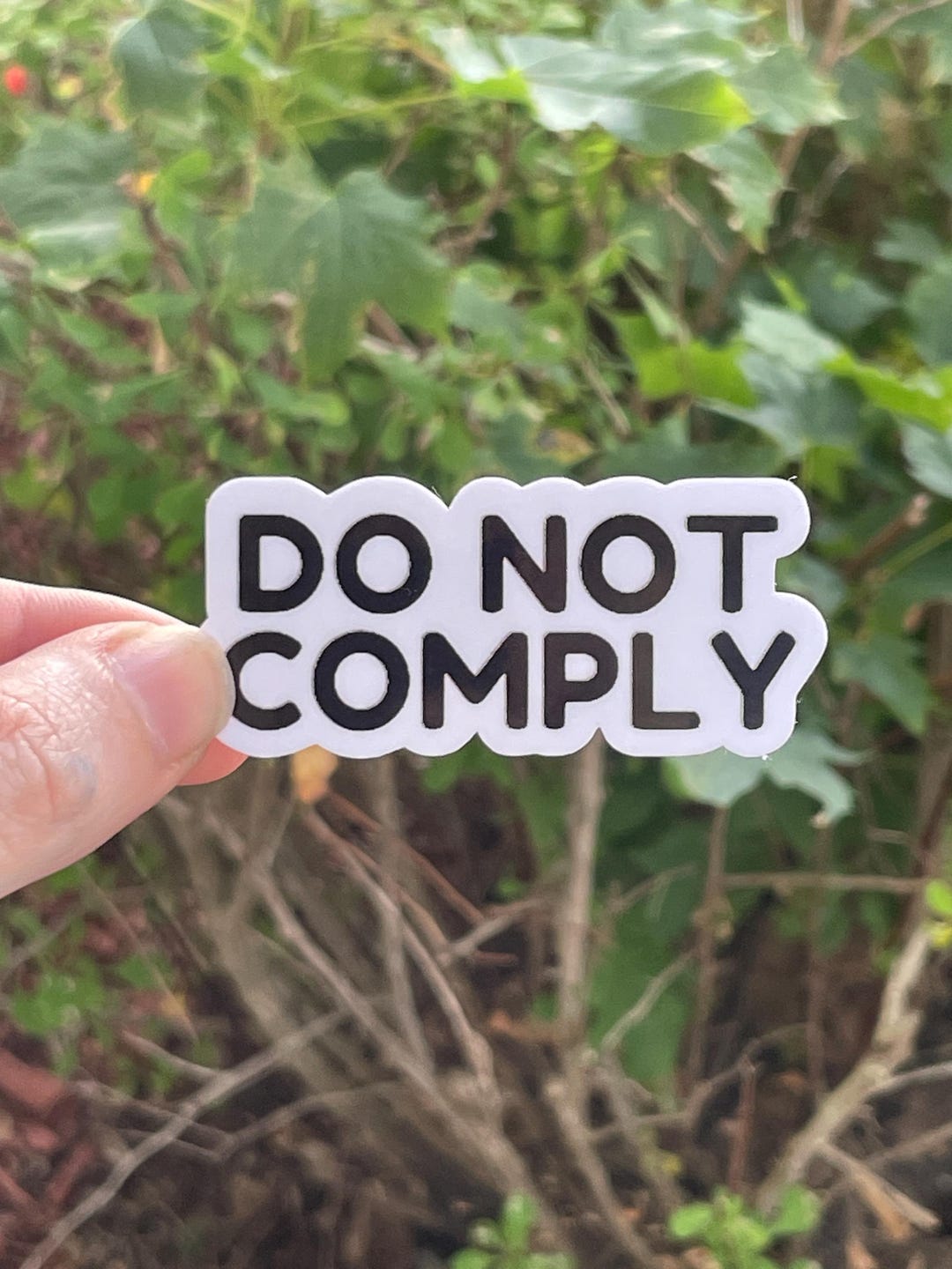 Vinyl Sticker "do NOT Comply" Resistance Sticker, Non Compliance ...