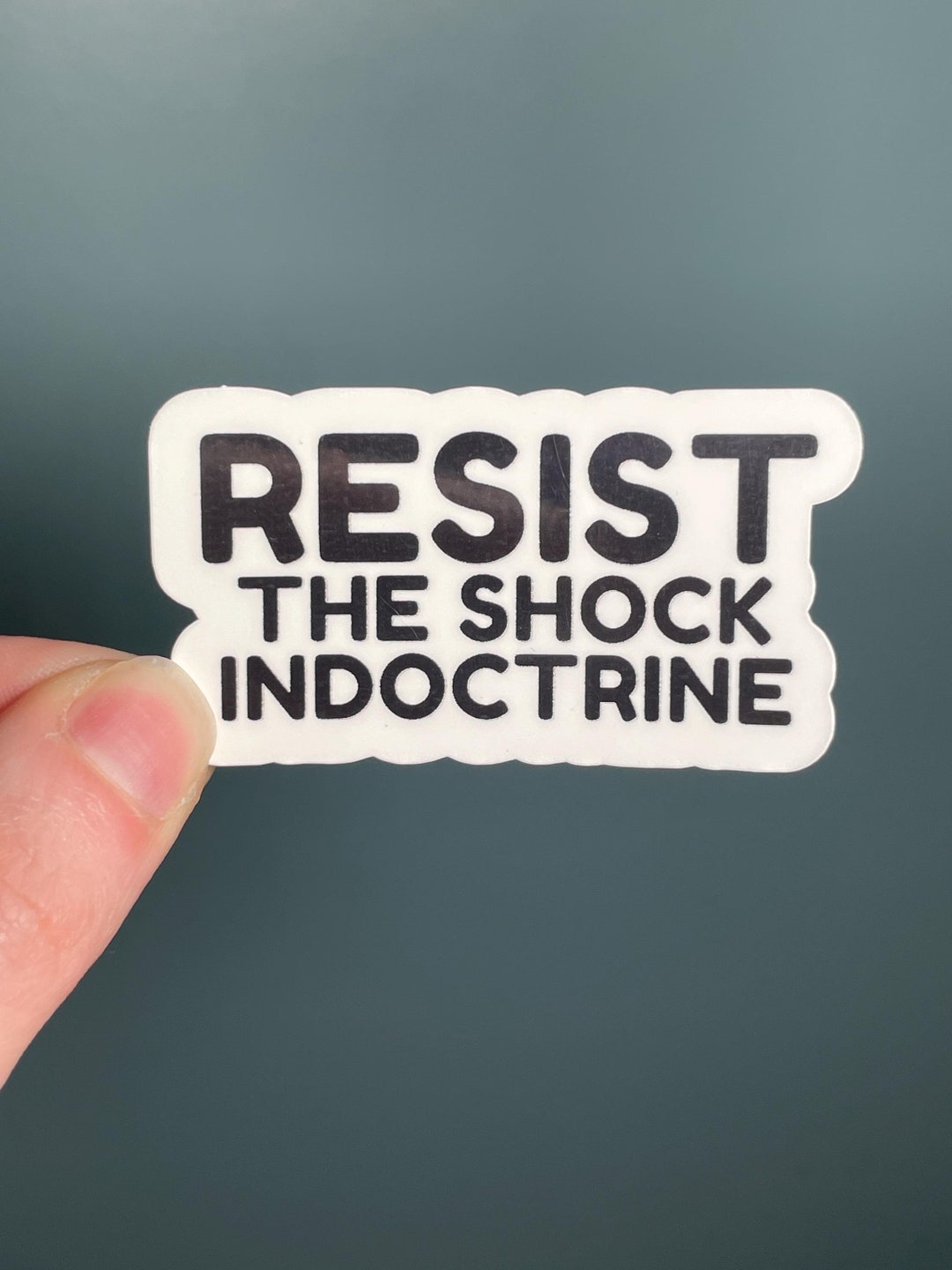 Vinyl Sticker resist the Shock Indoctrine Anti Fascism Quote Sticker ...