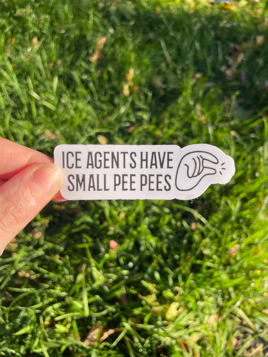 Vinyl Sticker "ice Agents Have Small Pee Pees” Pro Diversity Pro ...
