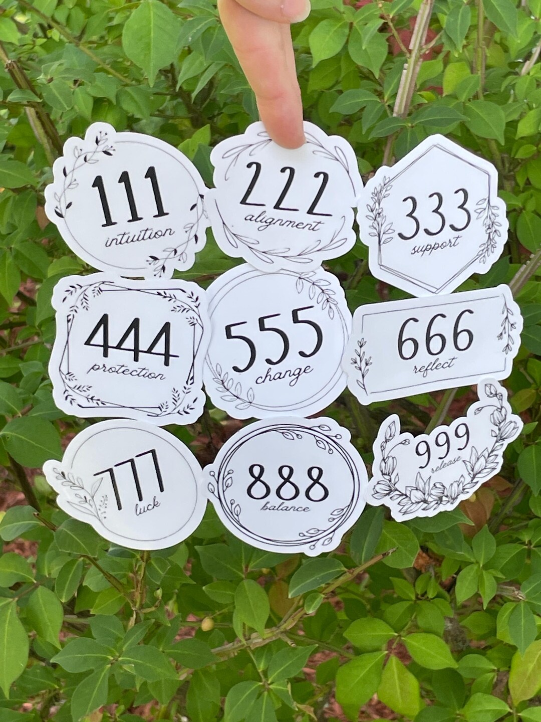 Vinyl Sticker Angel Numbers 111 222 333 444 555 666 777 888 999 ...