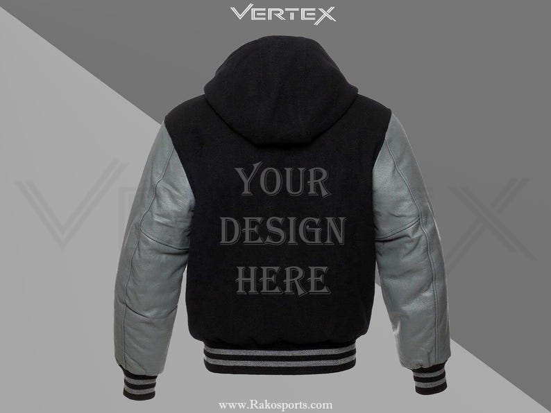 Custom Wool Varsity Jacket, Genuine Leather Sleeves - Etsy