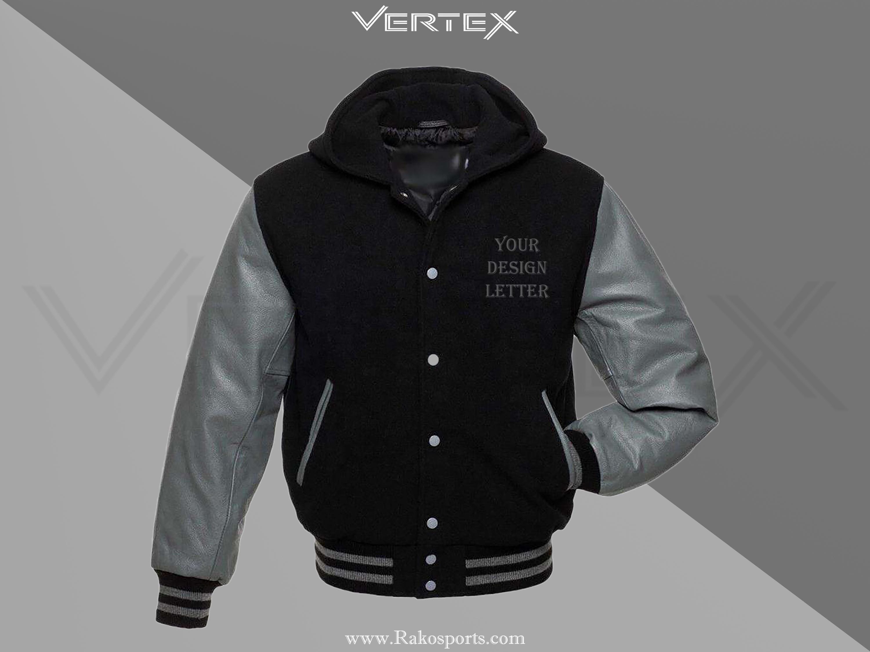 Custom Wool Varsity Jacket, Genuine Leather Sleeves - Etsy