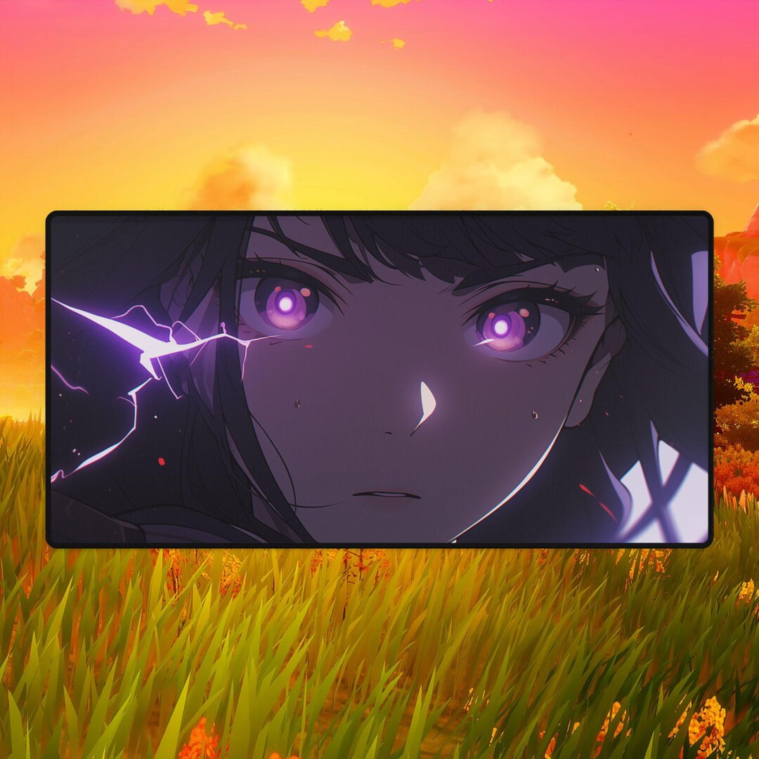 Baal Raiden Desk Mat, Genshin Impact Mouse Pad - Etsy