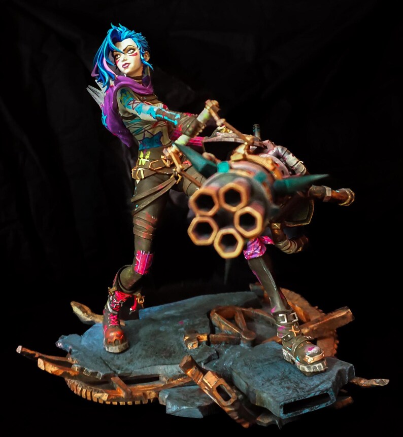 Jinx Figurine Statue, League of Legends, Arcane, 3D Printed, Hand Painted - Etsy Australia
