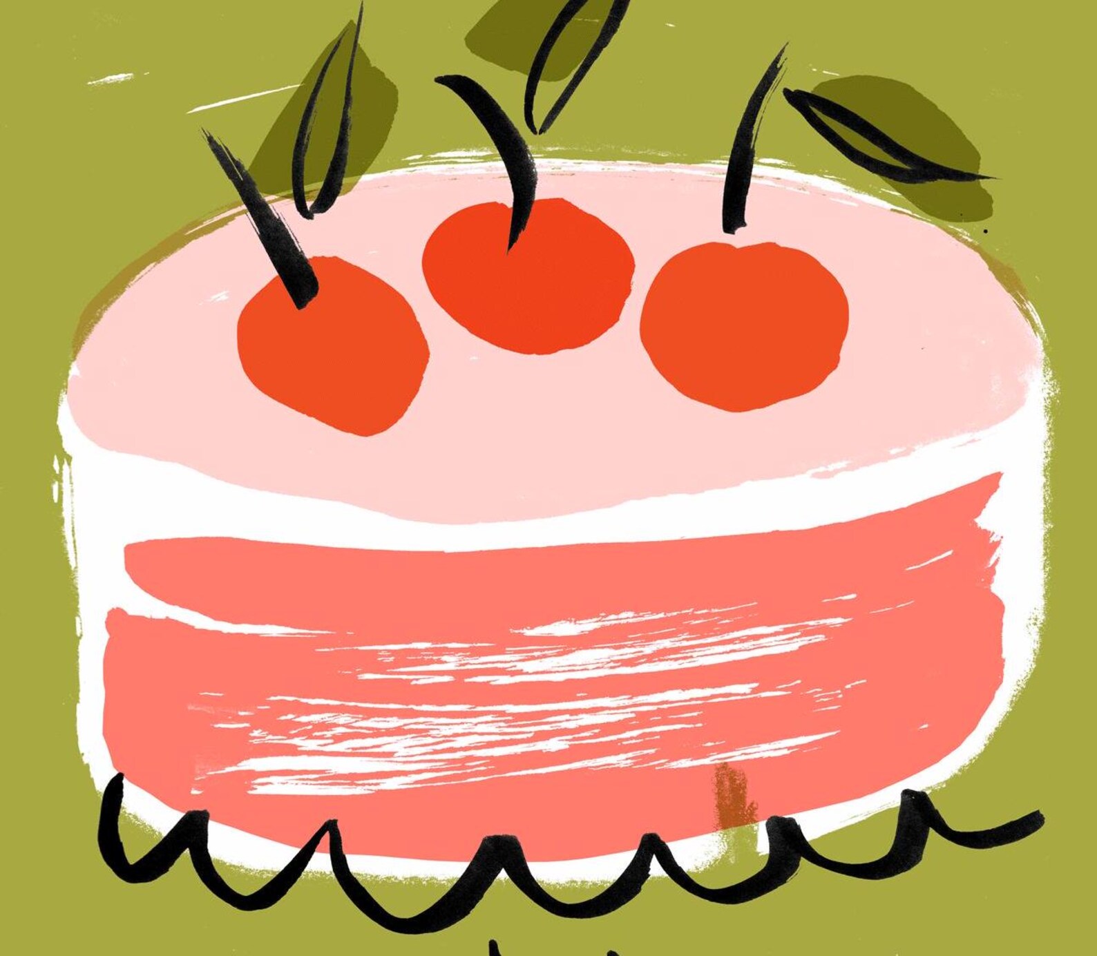 Torta Print- Bakery Cake Giclee Poster Print, Ink Drawing, Italian Food ...
