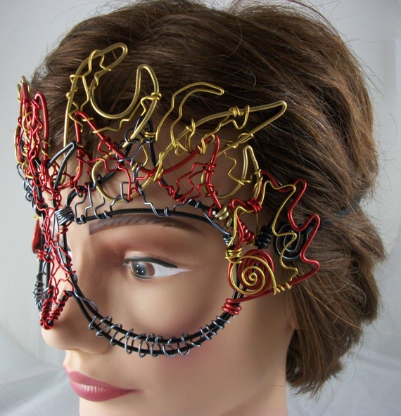 Items similar to Fiery Festival Mask on Etsy