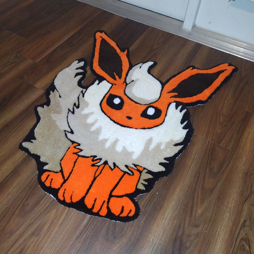 Custom Rug Pokemon Flareon Fire Eevee - Etsy