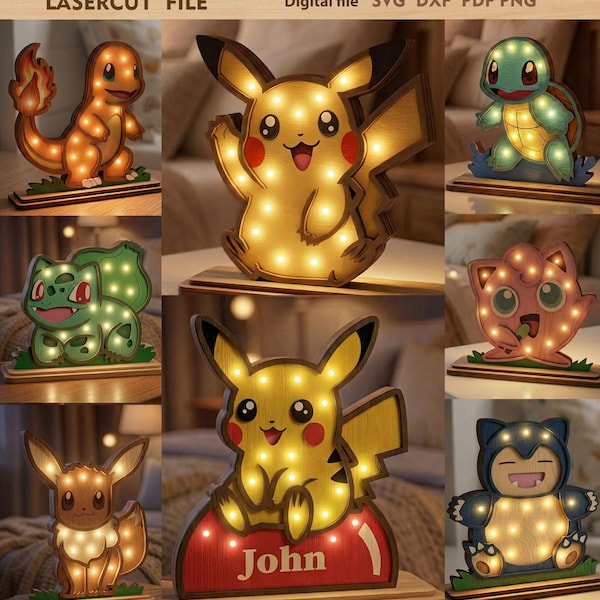 Pokemons Lamp - Etsy