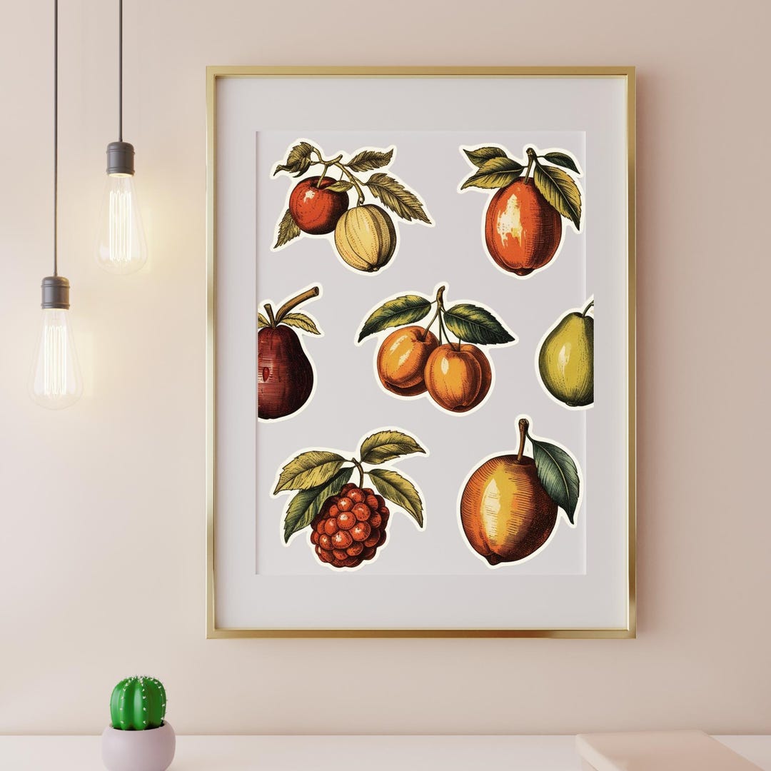 Vintage Fruits PNG | Retro Illustrations for Prints and Designs - Etsy