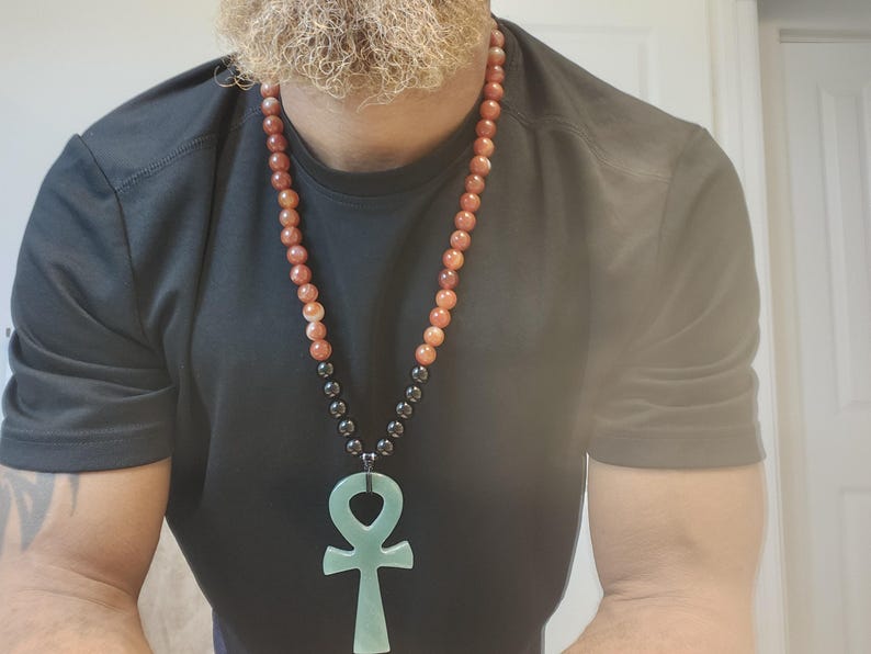 Ankh Crystal Pendant Necklace - Etsy