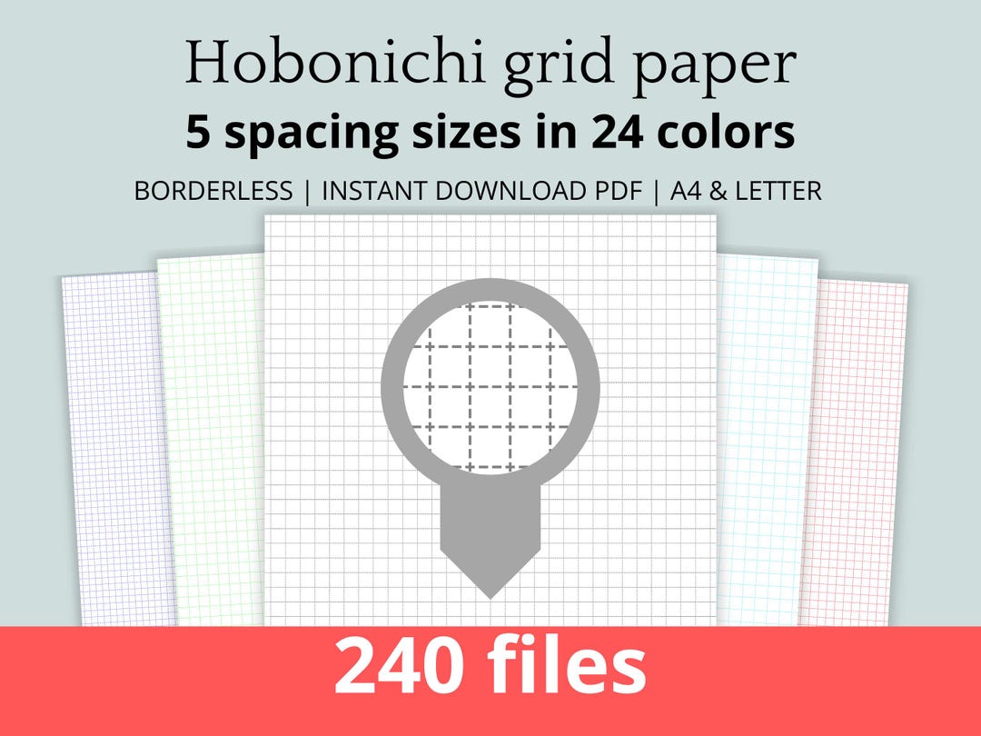 Hobonichi Grid Borderless Printable Paper Pdfs A4 & Letter | Instant ...