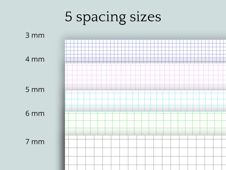 Graph Paper Borderless Printable Pdfs A4 & Letter | Instant Download ...