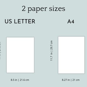 Lined Paper Borderless Printable Pdfs Portrait Landscape A4 & Letter ...