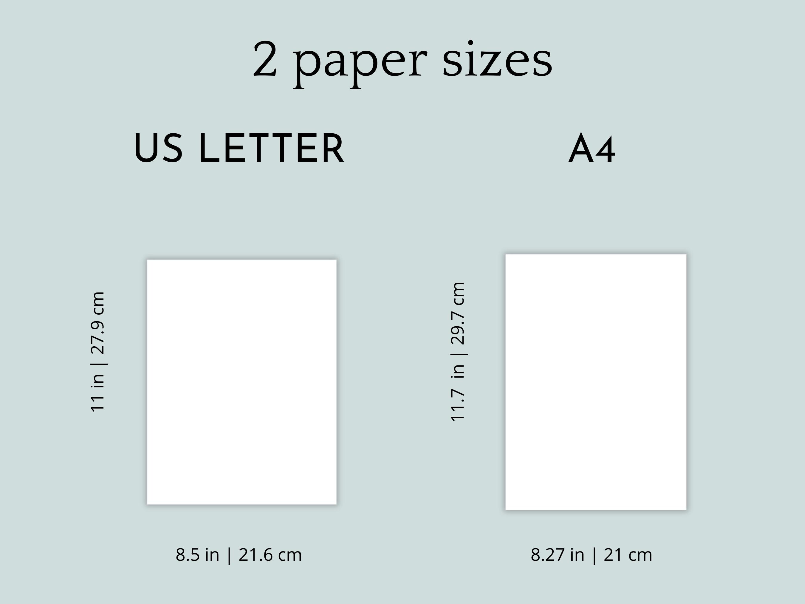 Lined Paper Borderless Printable Pdfs Portrait Landscape A4 & Letter ...