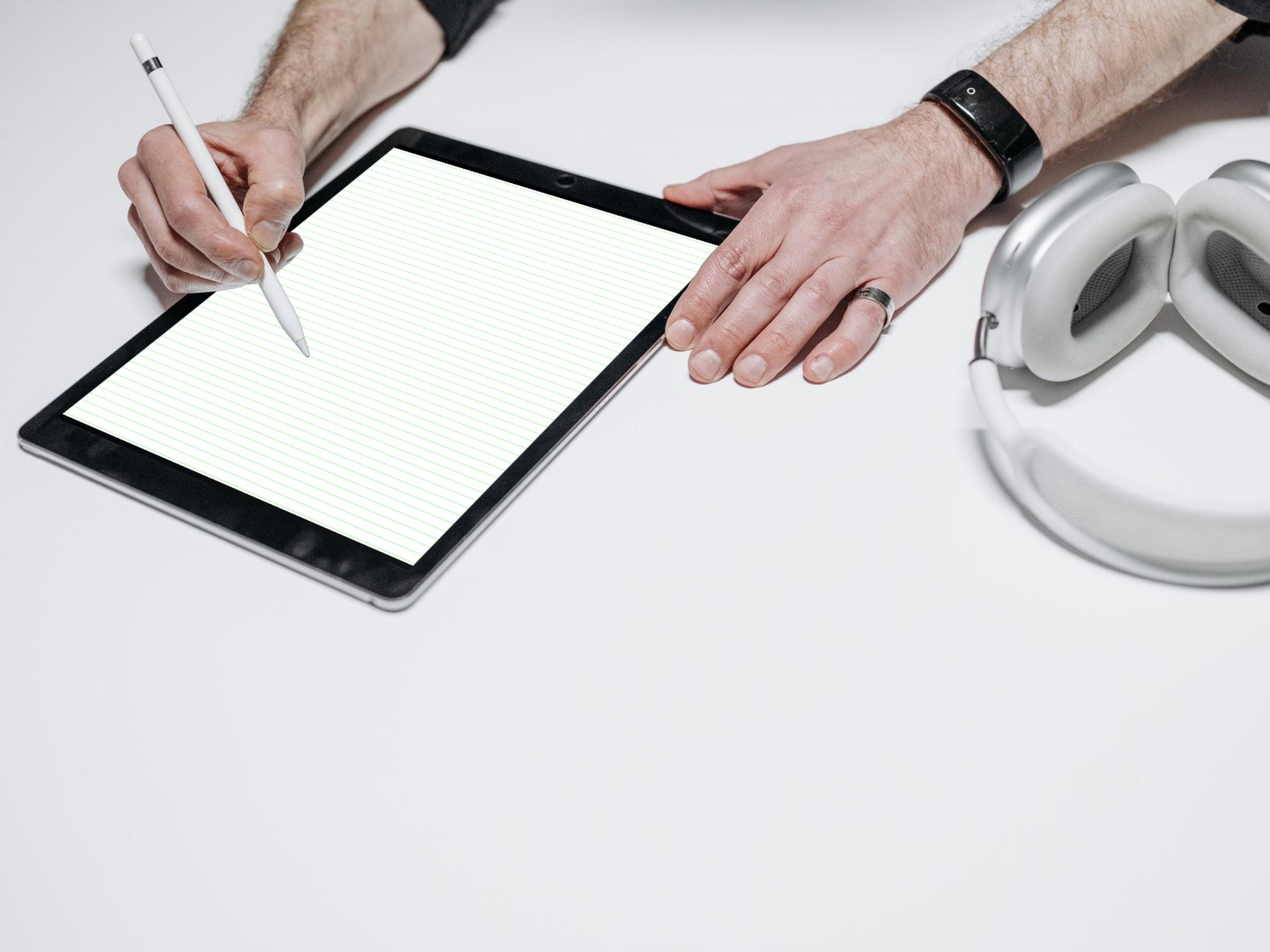 Lined Paper Borderless Printable Pdfs Portrait Landscape A4 & Letter ...