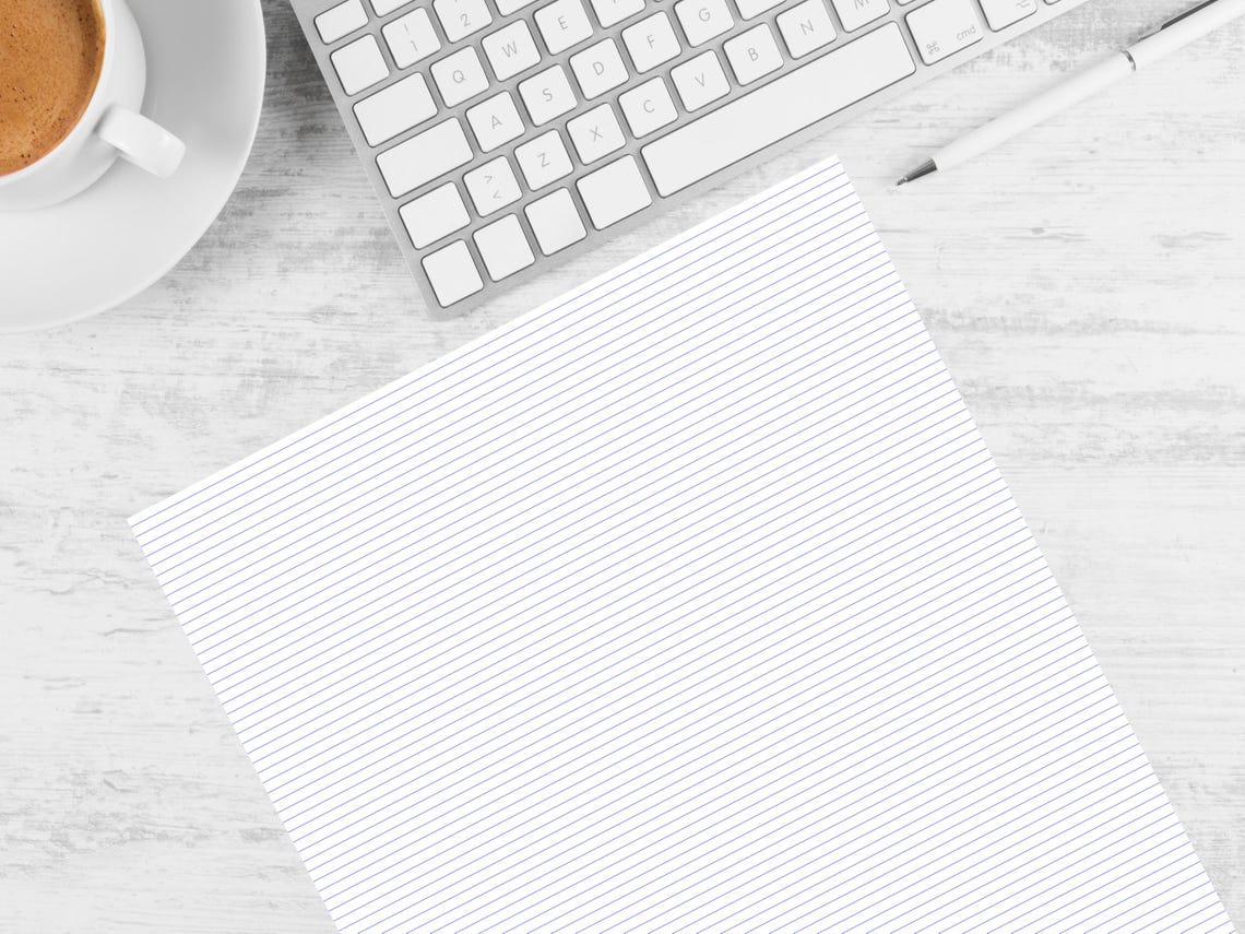 Lined Paper Borderless Printable Pdfs Portrait Landscape A4 & Letter ...