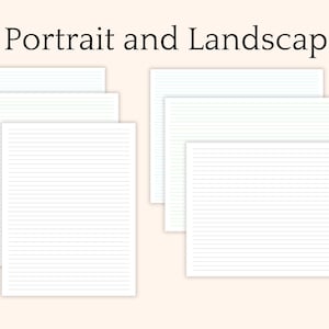 Lined Paper With Margins Printable Pdfs Portrait Landscape A4 & Letter ...