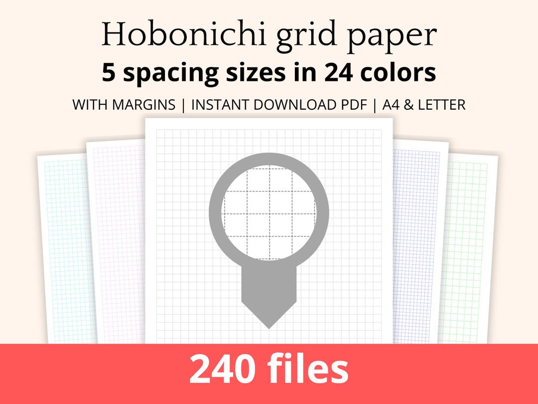 Hobonichi Grid With Margins Printable Paper Pdfs A4 & Letter | Instant ...