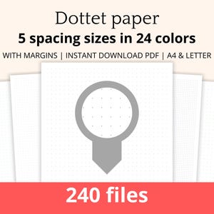 Dotted Paper With Margins Printable Pdfs A4 & Letter | Instant Download ...