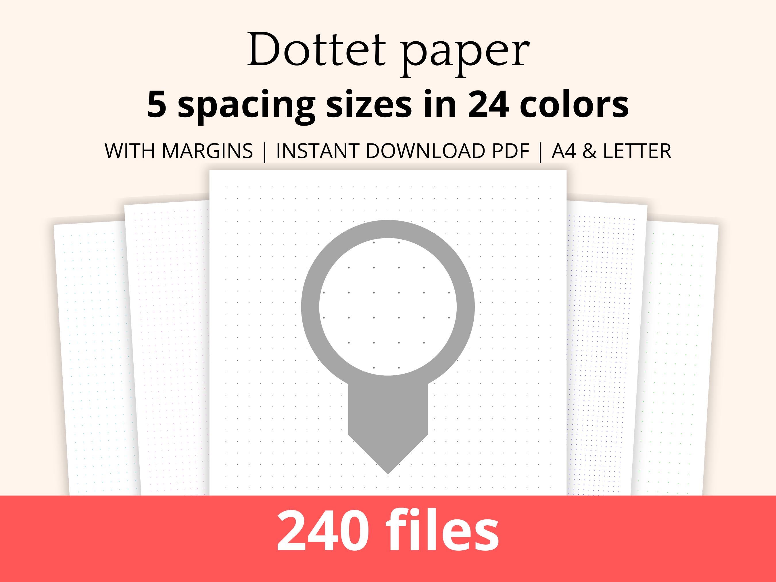 Dotted Paper With Margins Printable Pdfs A4 & Letter | Instant Download ...