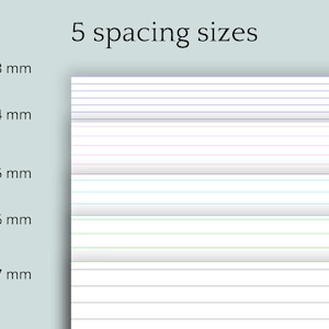 Lined Paper Printable | 24 Colors, A4 & Letter (PDF) - Etsy