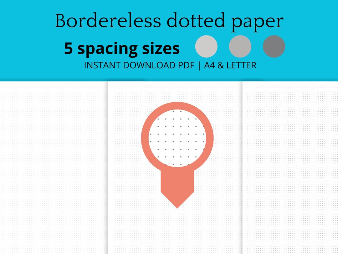 Dotted Paper Borderless | 3 Shades of Gray Printable Pdfs A4 & Letter ...