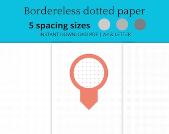 Dotted Paper With Margins Printable Pdfs A4 & Letter | Instant Download ...