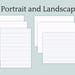 Lined Paper Borderless Printable Pdfs Portrait Landscape A4 & Letter ...