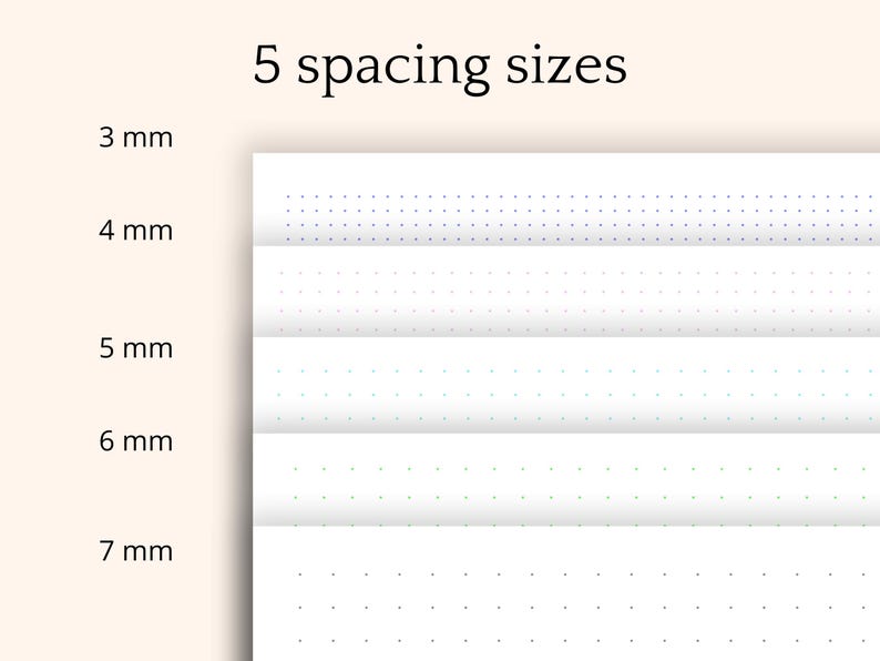 Dotted Paper With Margins Printable Pdfs A4 & Letter | Instant Download ...