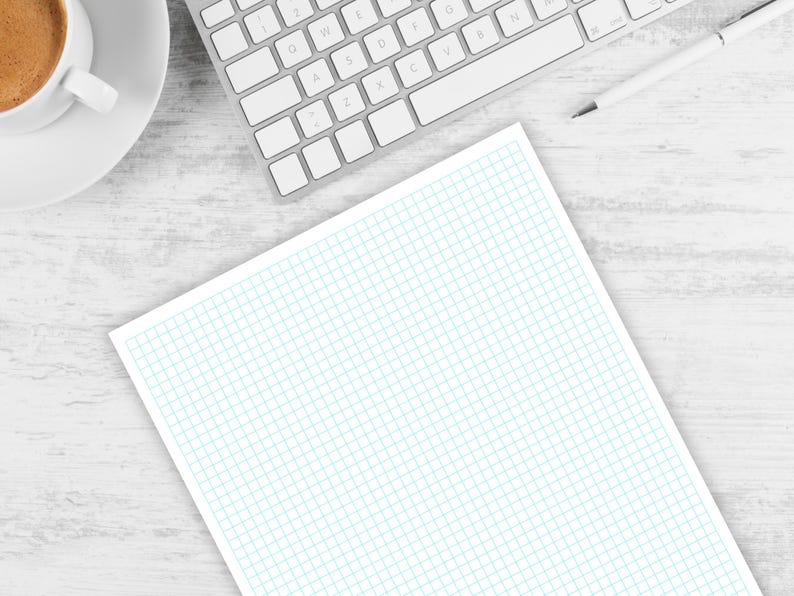 Graph Paper With Margins Printable Pdfs A4 & Letter | Instant Download ...