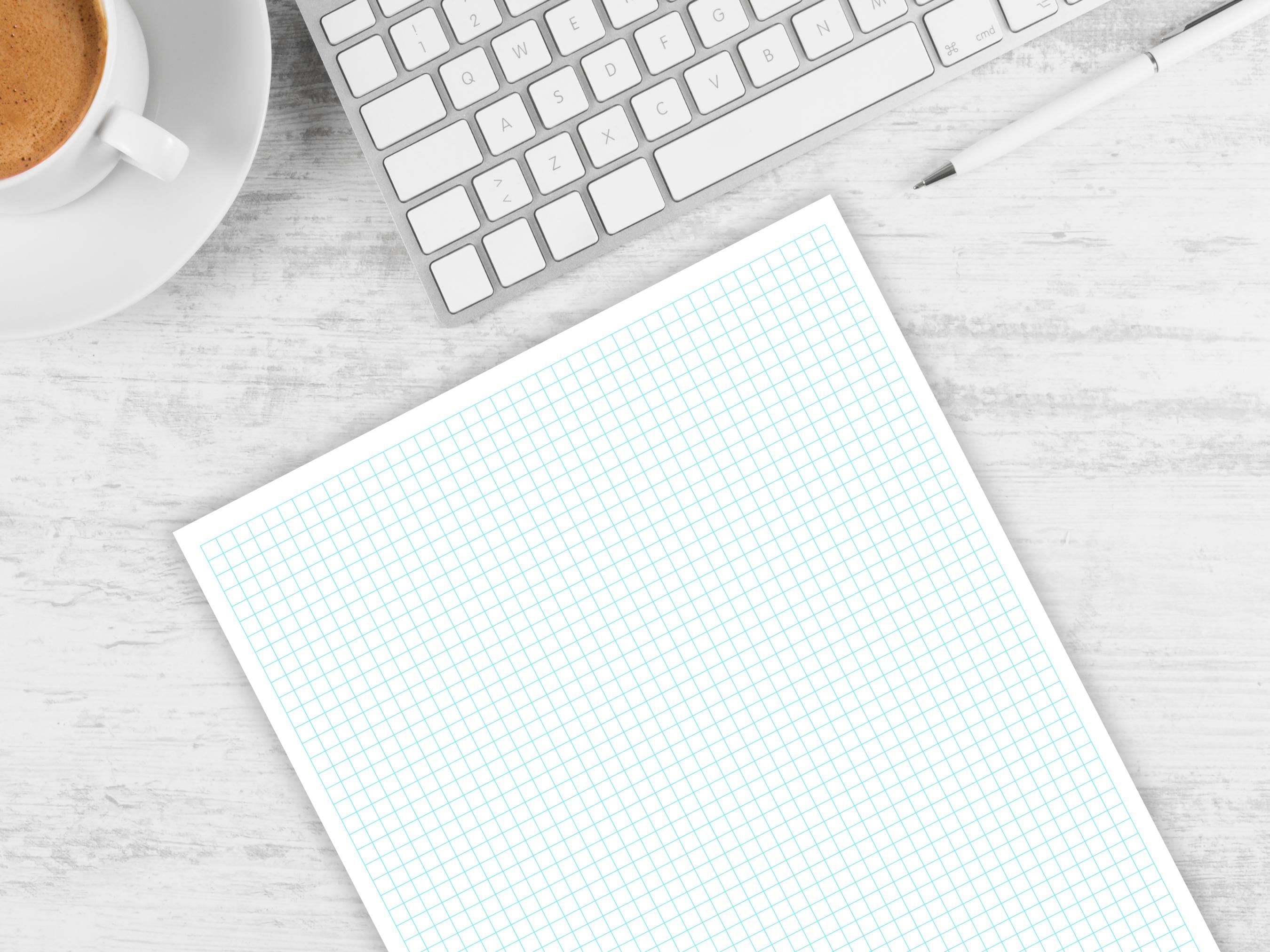 Graph Paper With Margins Printable Pdfs A4 & Letter | Instant Download ...