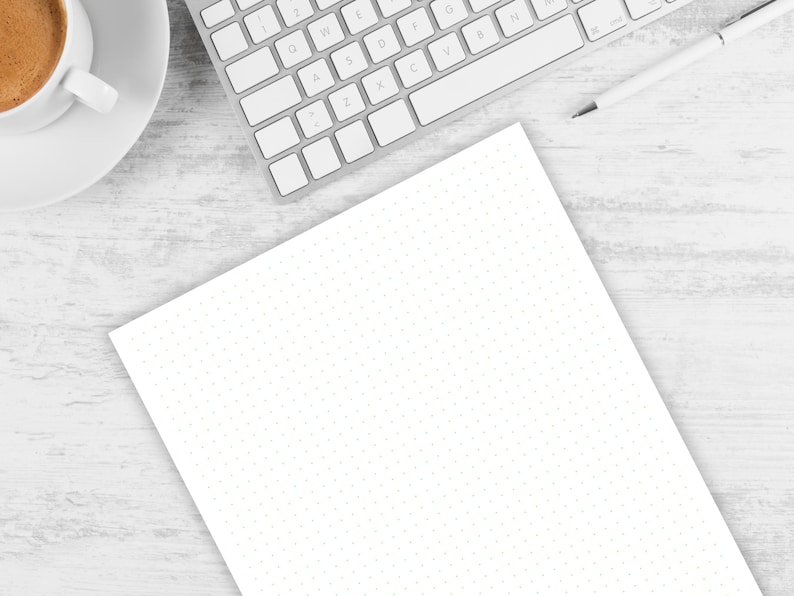 Dotted Paper With Margins Printable Pdfs A4 & Letter | Instant Download ...