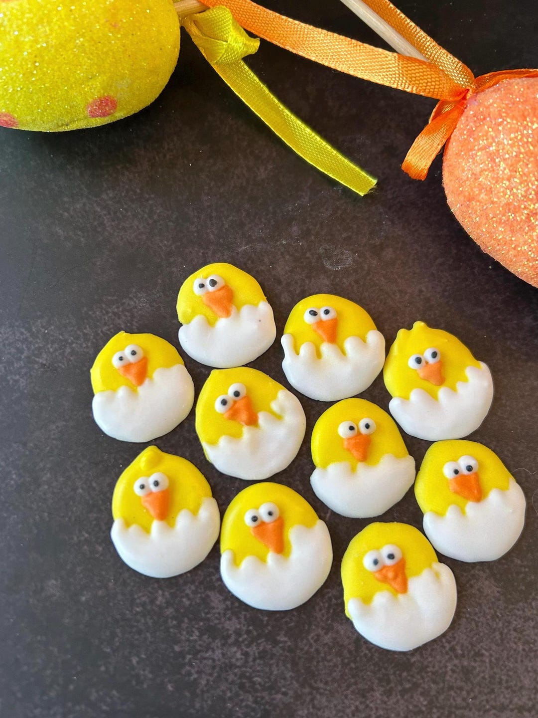 25 Edible Sugar Decor Easter Chick Transfers. Easter Cake or Cupcake ...