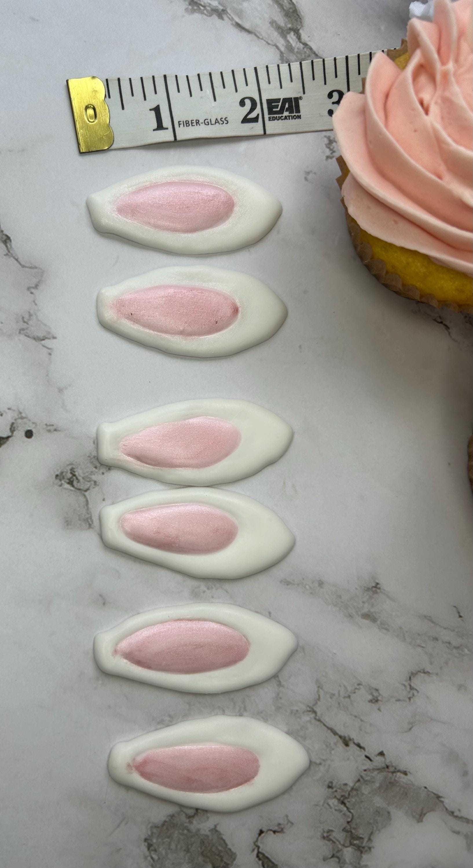 20 Edible Sugar Decor. Easter Bunny Ears(10 Sets). Edible Bunny Ears ...