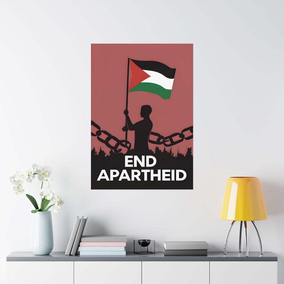 Palestine Flag Matte Print: End Apartheid Activism Poster - Etsy