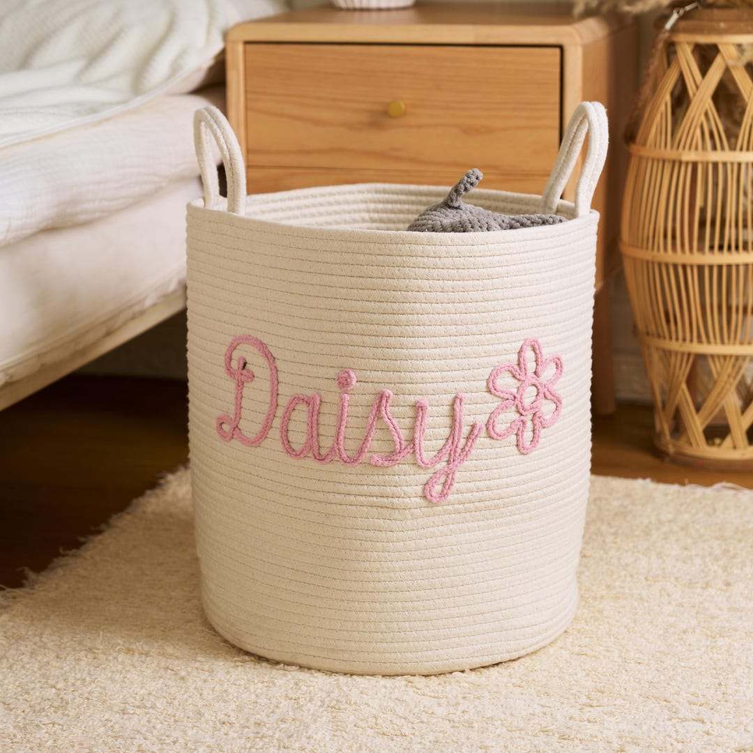 Custom Laundry Basket - Custom Name Basket for Kids/pet, Toy Basket ...