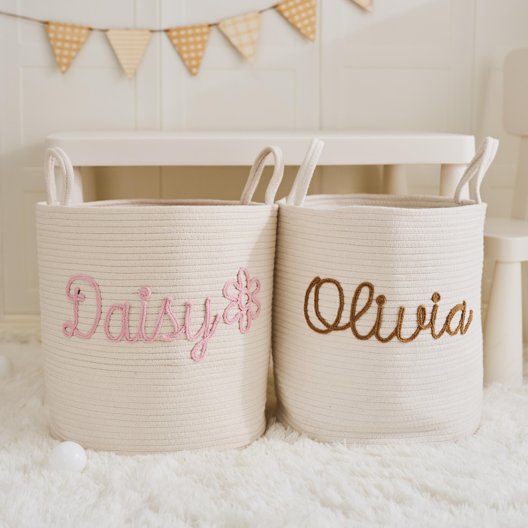 Custom Laundry Basket - Custom Name Basket for Kids/pet, Toy Basket ...