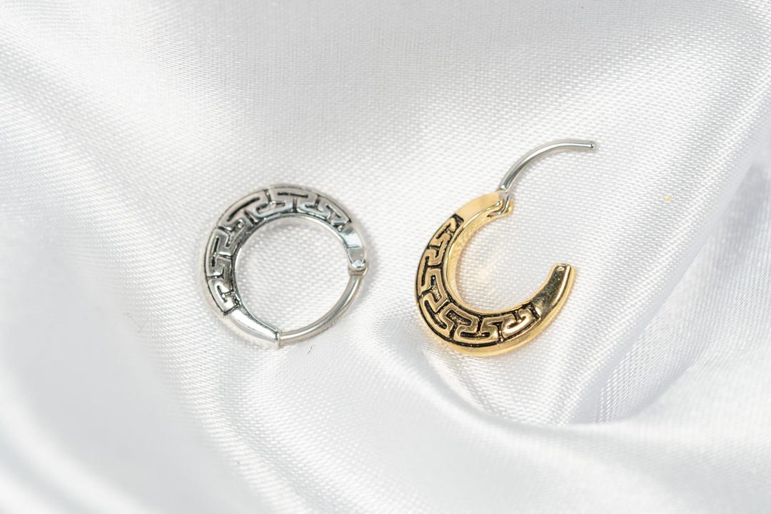 16G Aztec Clicker Hoop, Septum Ring, Daith Hoop, Septum Hoop, Nose ...